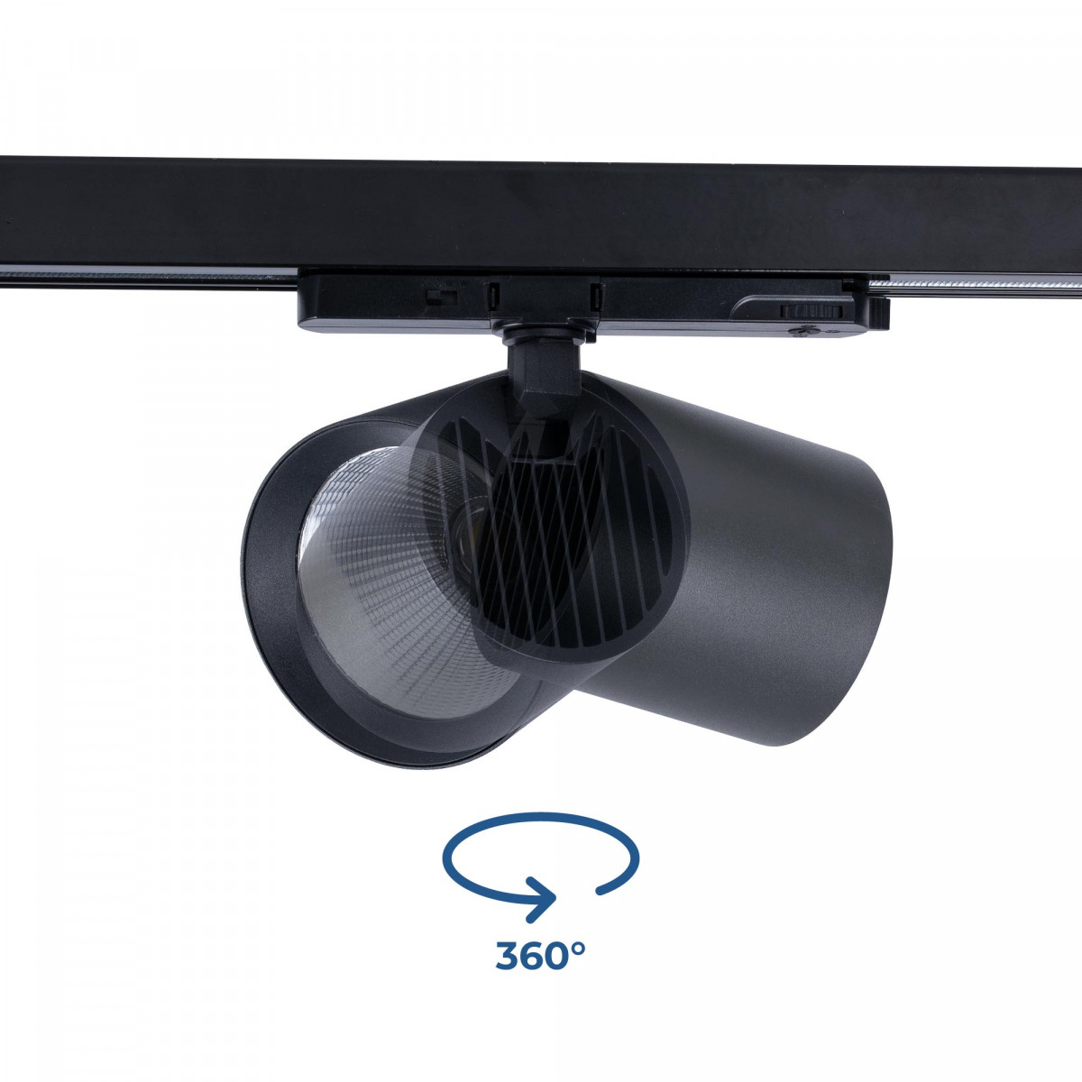 CCT LED 3-phase track spotlight - 40W - Driver KGP - Black