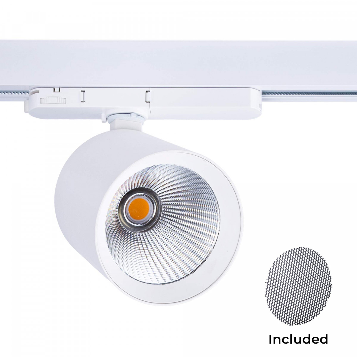 CCT LED 3-phase track spotlight - 40W - KGP Driver- White