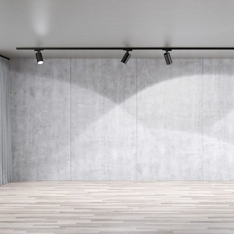 PVC 1-phase track for LED spotlights - Surface-mounted - 2m