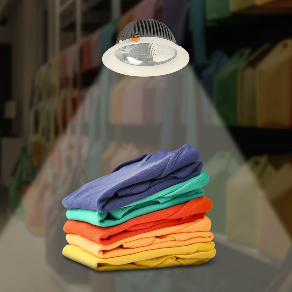 LED downlight special for cosmetics, fashion and retail - 44W - Driver Philips - Cut Ø210 mm