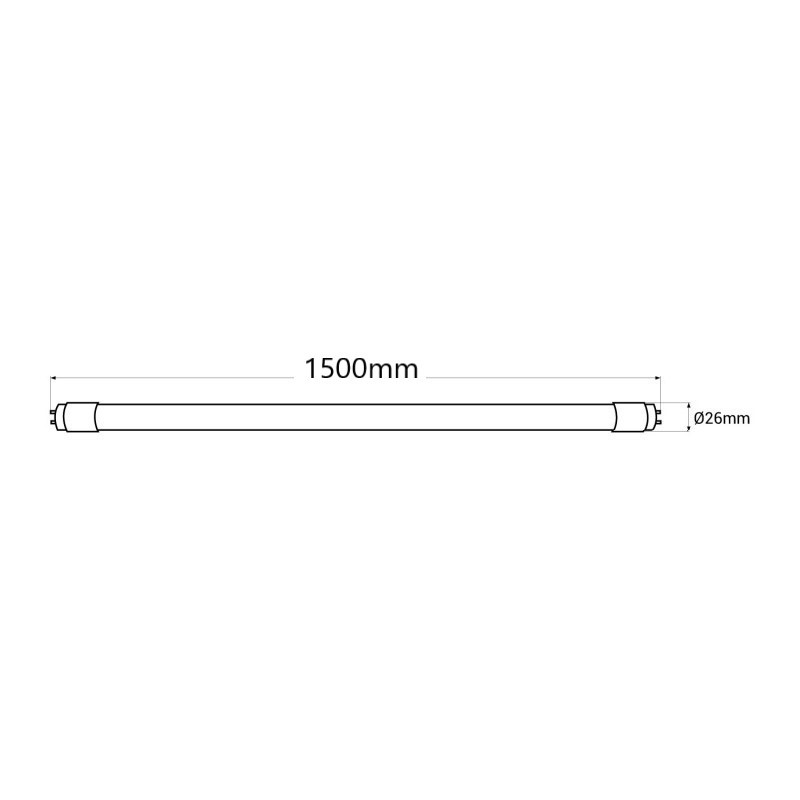 Pack x 100 - T8 LED tube - 150cm - 24W - 140lm/W