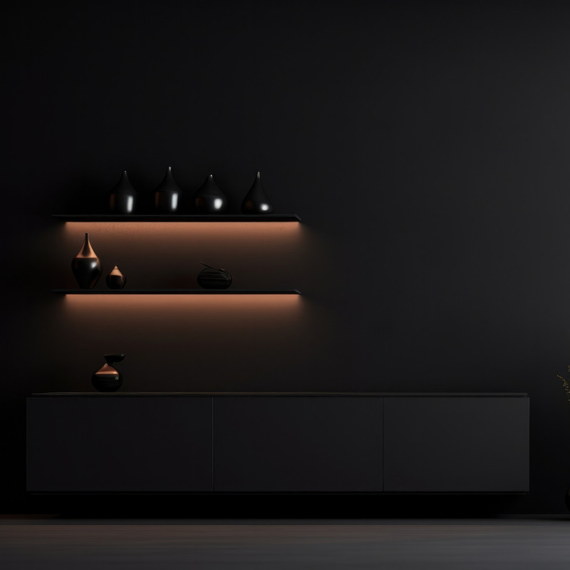 Surface-mounted aluminium profile -17x8mm -12mm LED Strip-2m