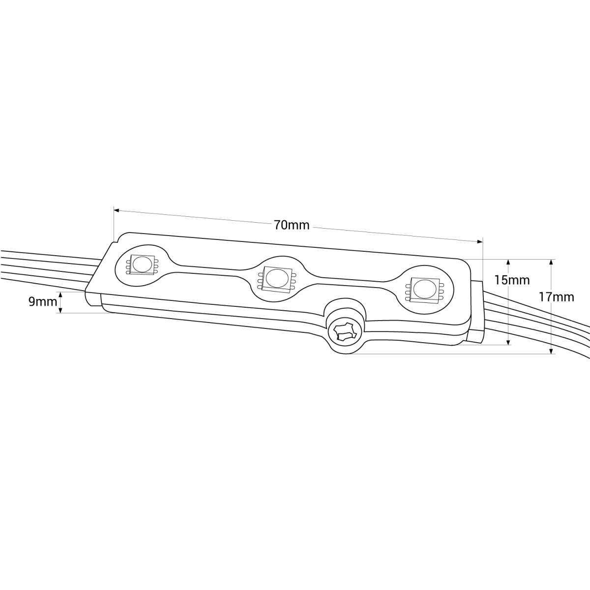 RGB IC LED module for illuminated signs - 0.72W - 12V - IP65