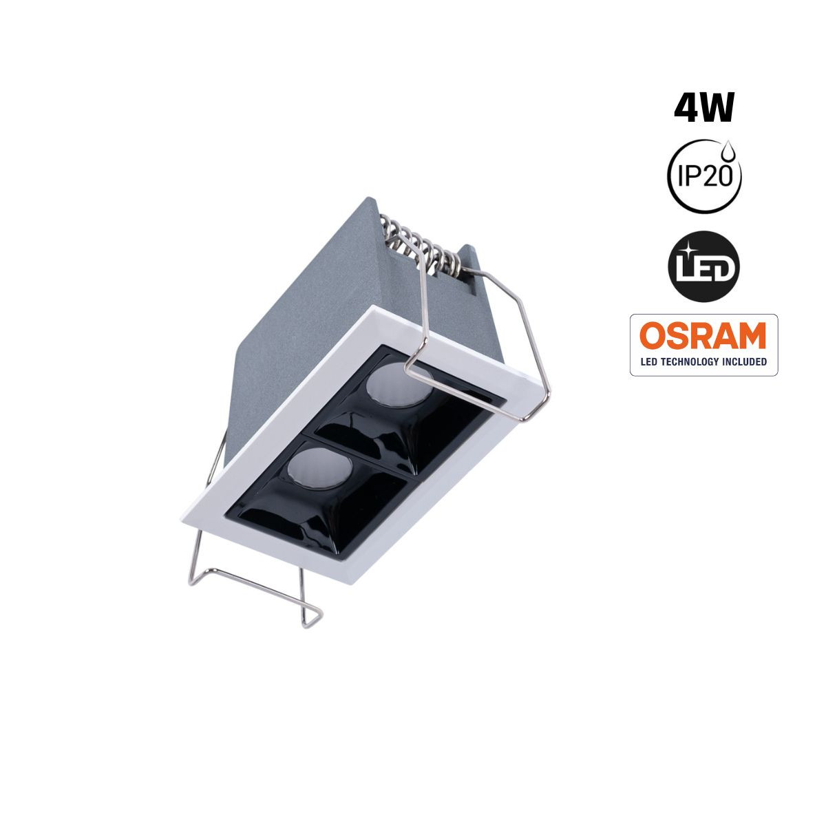 Recessed linear LED downlight 4W - UGR18 - CRI90 -OSRAM Chip
