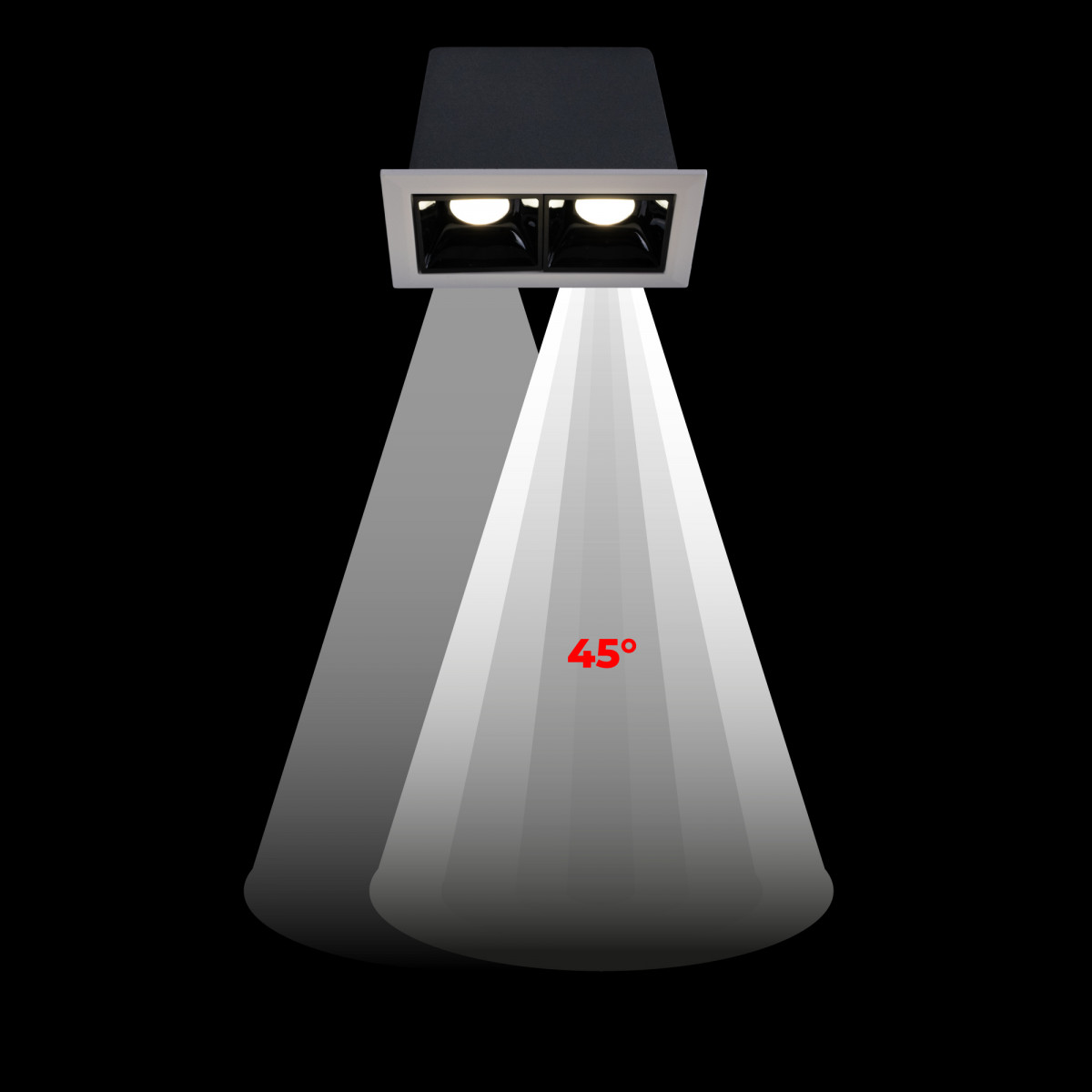 Recessed linear LED downlight 4W - UGR18 - CRI90 -OSRAM Chip