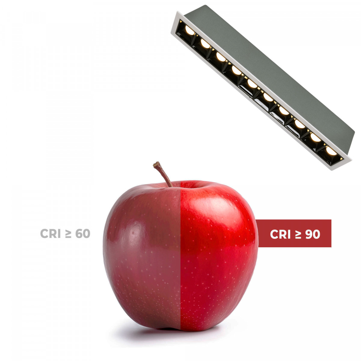 Recessed linear LED downlight - 20W - CRI90 - OSRAM - White