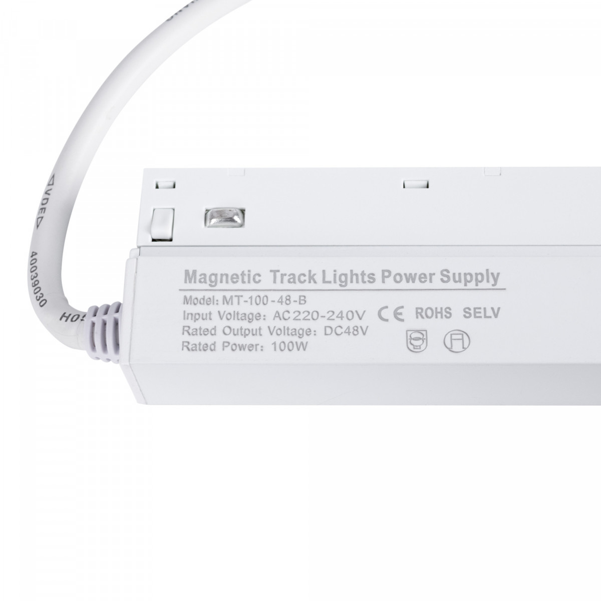 Power supply for magnetic track - 48V 100W - White