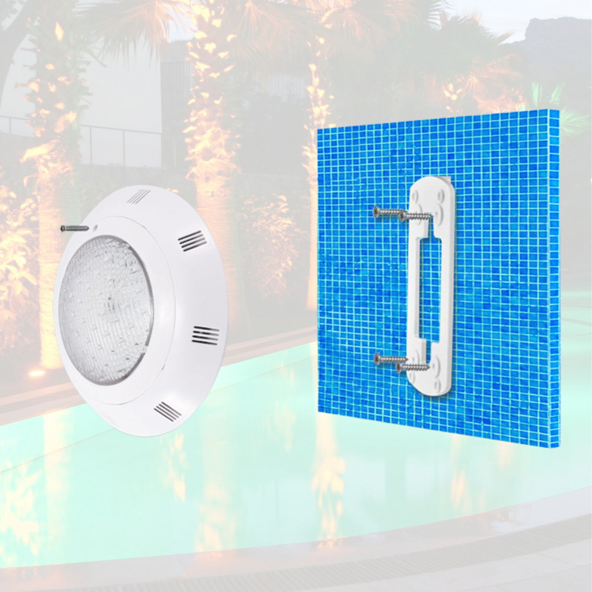 LED pool spotlight - 12V AC - 24W - Submersible - IP68