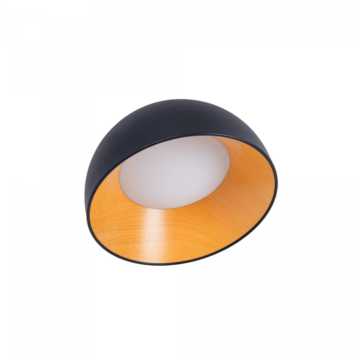 CCT LED slant ceiling light - 12W - Wood effect - ø35cm