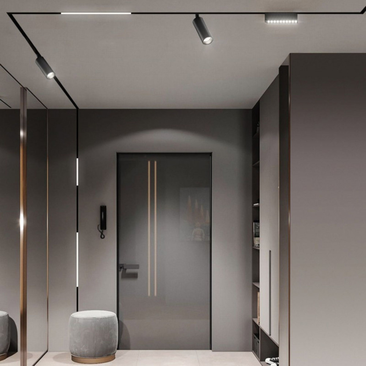 Magnetic track LED spotlight - 48V - 10W - DALI-2 - Black