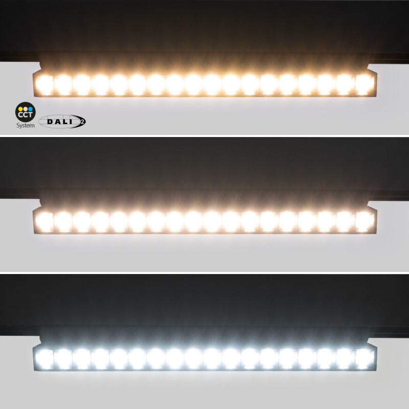 Adjustable linear track light 48V - CCT - 18W -DALI-2 -UGR18