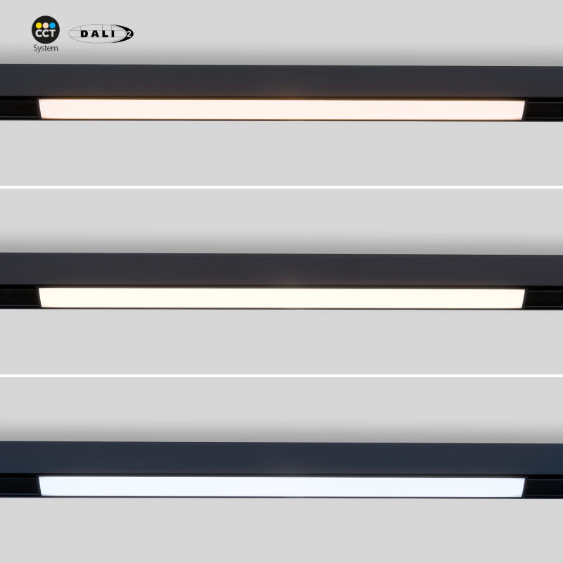 Opal adjustable linear track light 48V - CCT - 20W - DALI