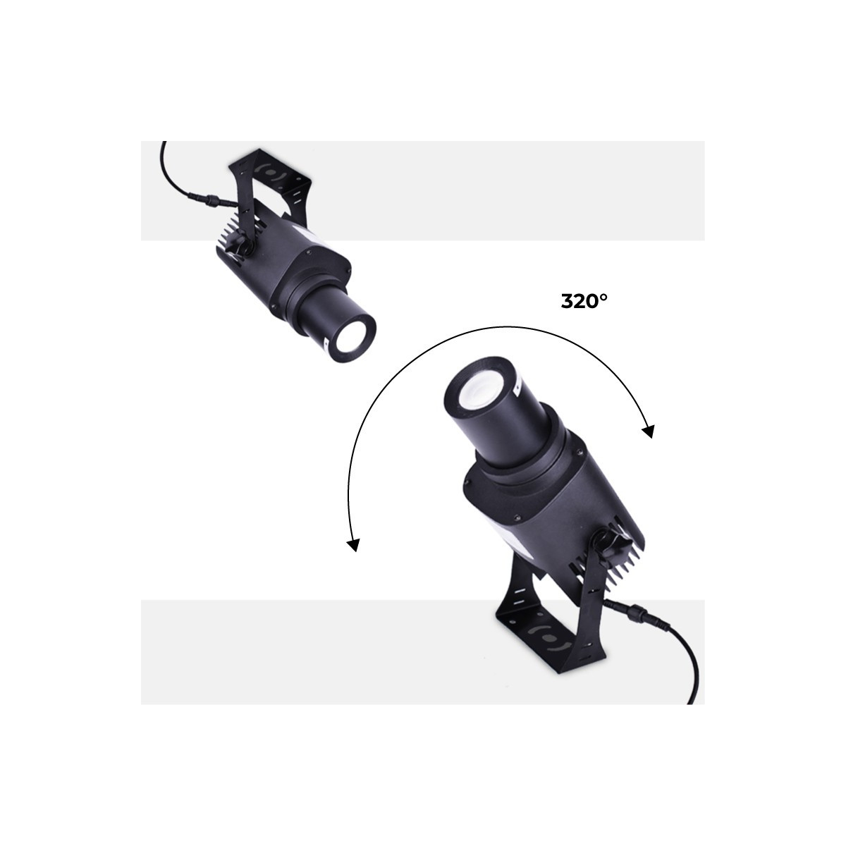 LED GOBO projector - 20W - 13° optics - Outdoor - Adjustable