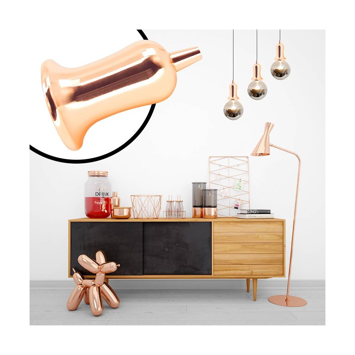 Buy E27 Bell Socket in Pink Bronze