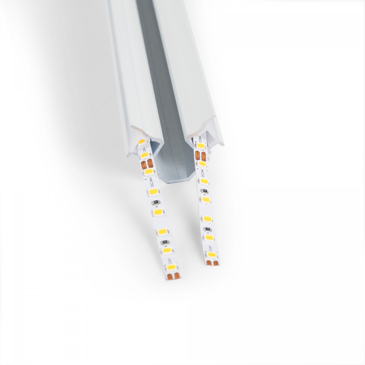 Aluminium corner profile - Double LED strip - 38.7x39mm - 2m