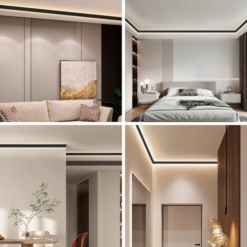 Aluminium corner profile - Double LED strip - 38.7x39mm - 2m