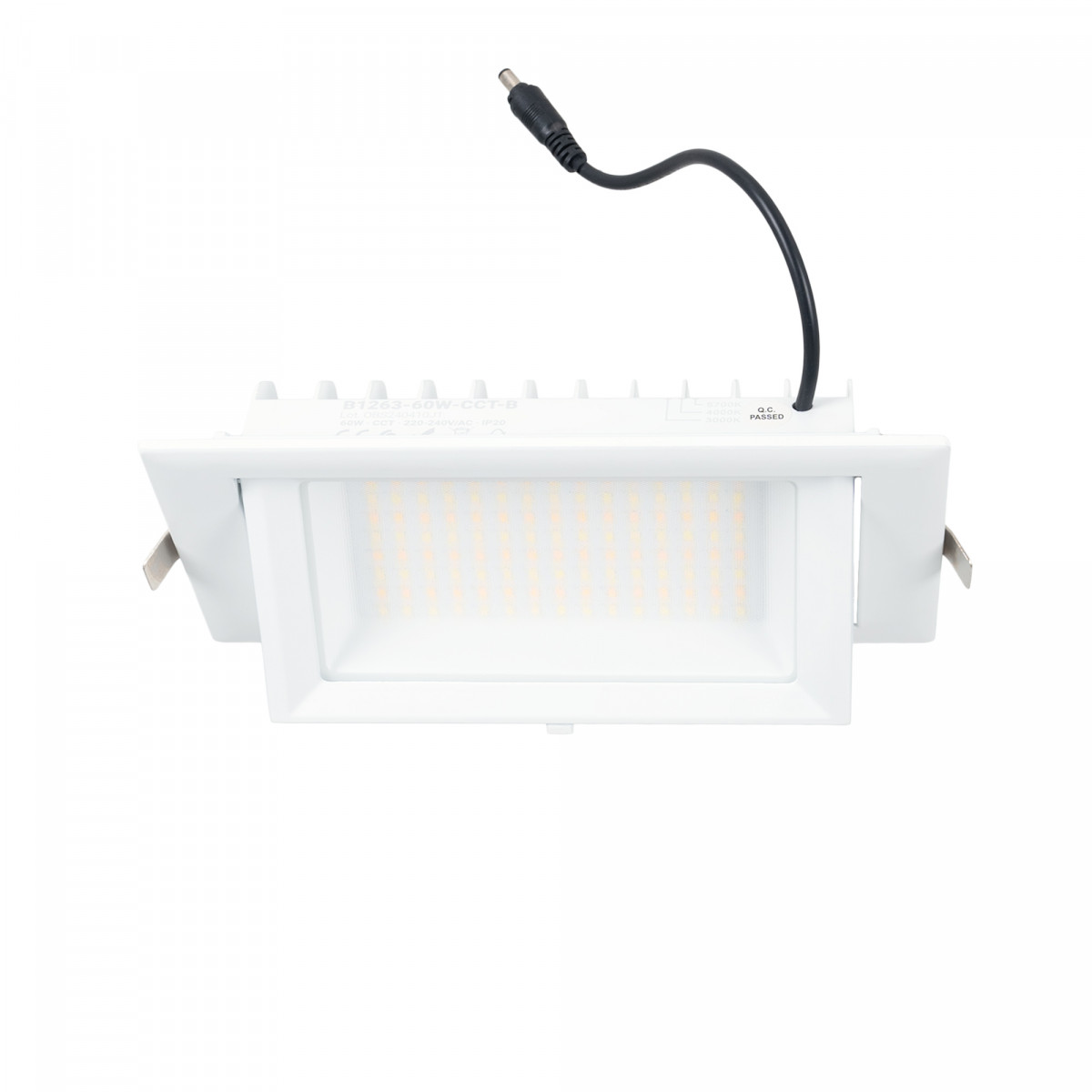 Rectangular adjustable CCT LED Downlight - 60W -White -LIFUD