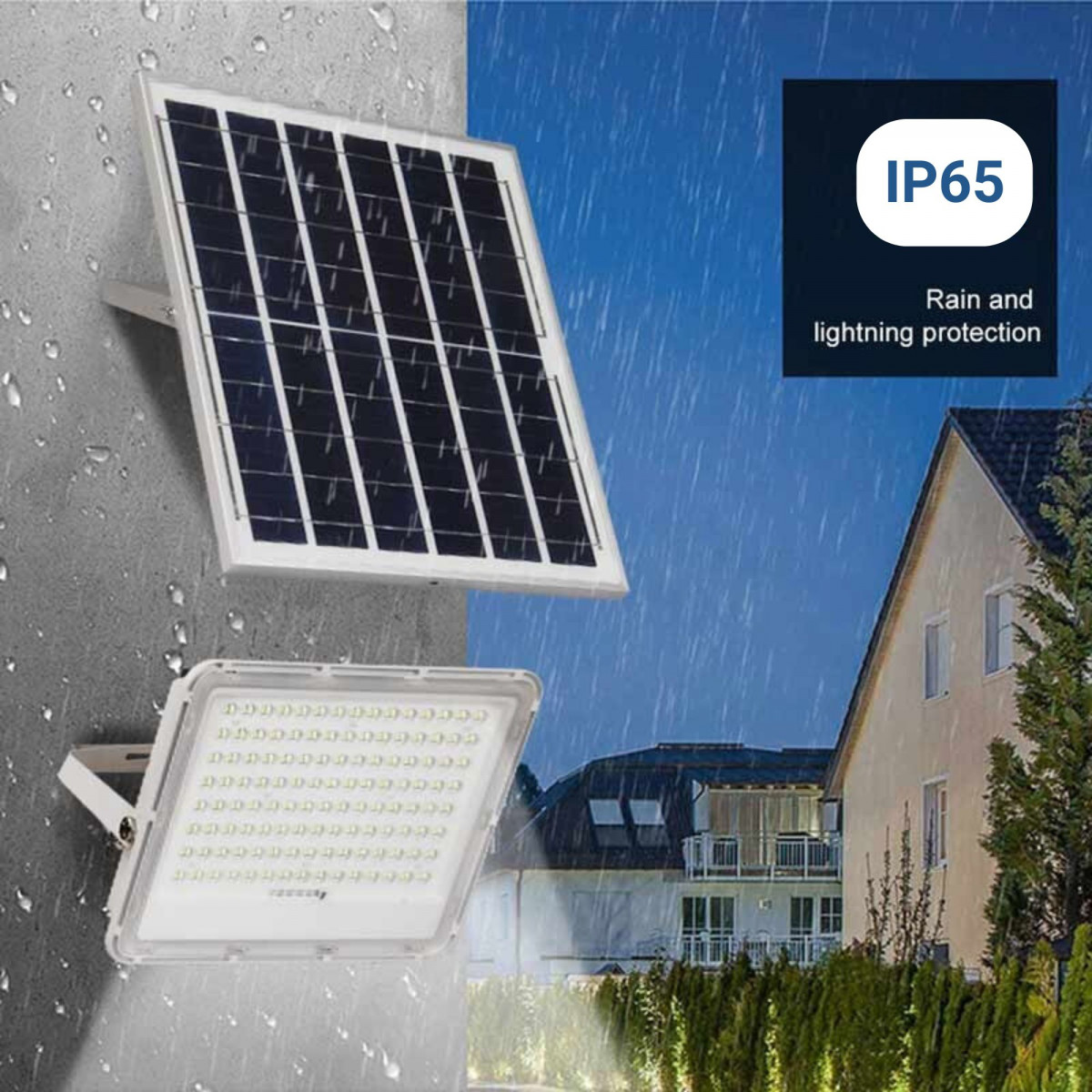 Solar LED projector + solar panel 20W