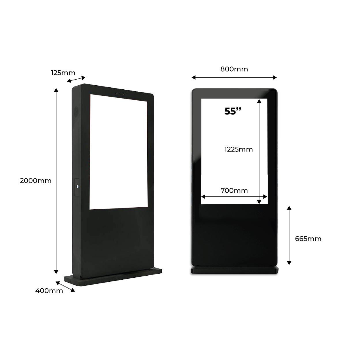 55" 4K Outdoor Display - Anti-Glare Glass - Android