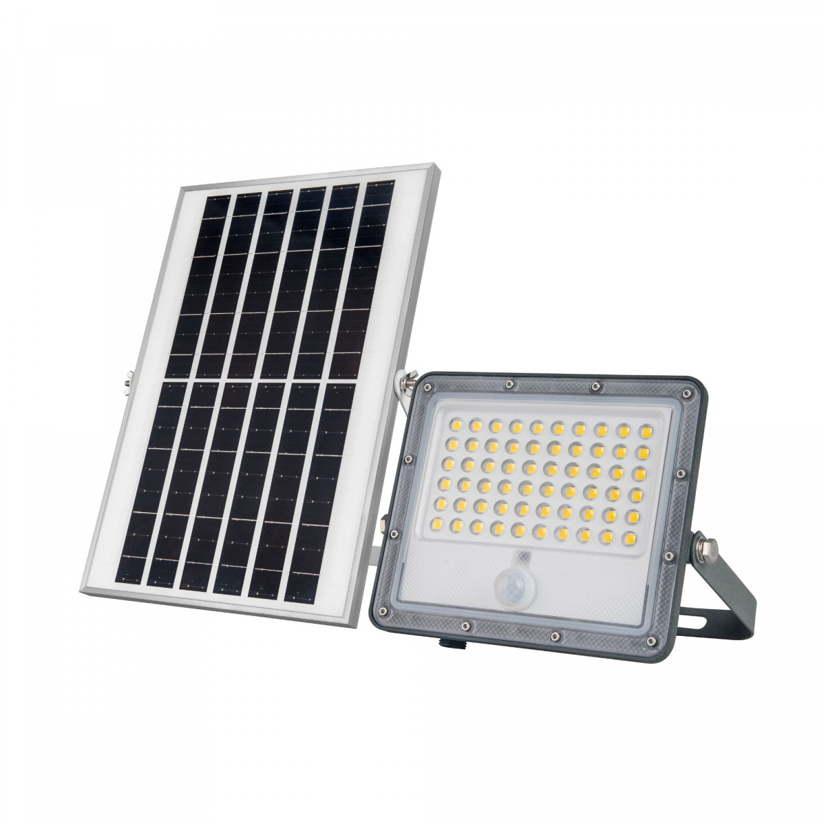 12W Solar Security Spotlight - PIR Sensor and Remote Control - 4000K - IP65