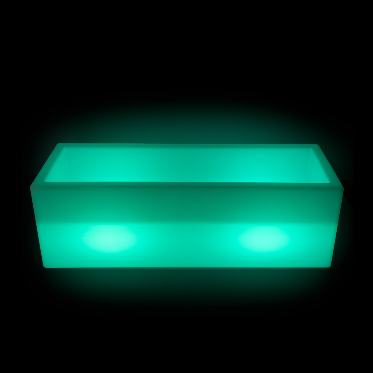 RGBW LED Rectangular Planter - 24W - Rechargeable - Remote Control