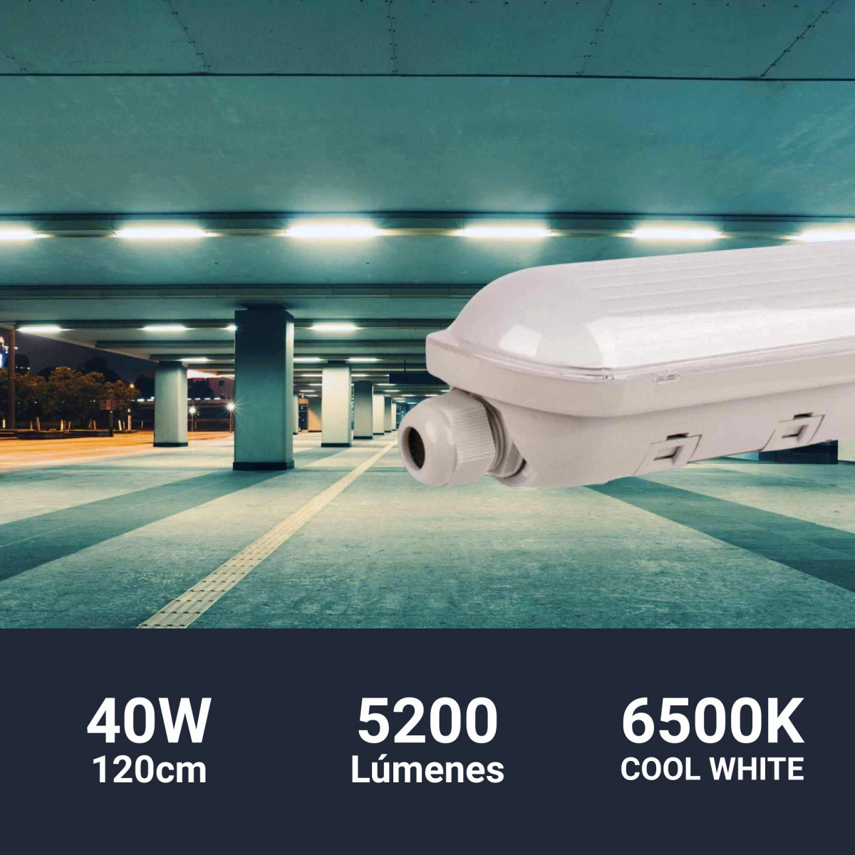 Linkable LED Waterproof Fixture - 40W - 47.2in - IP65