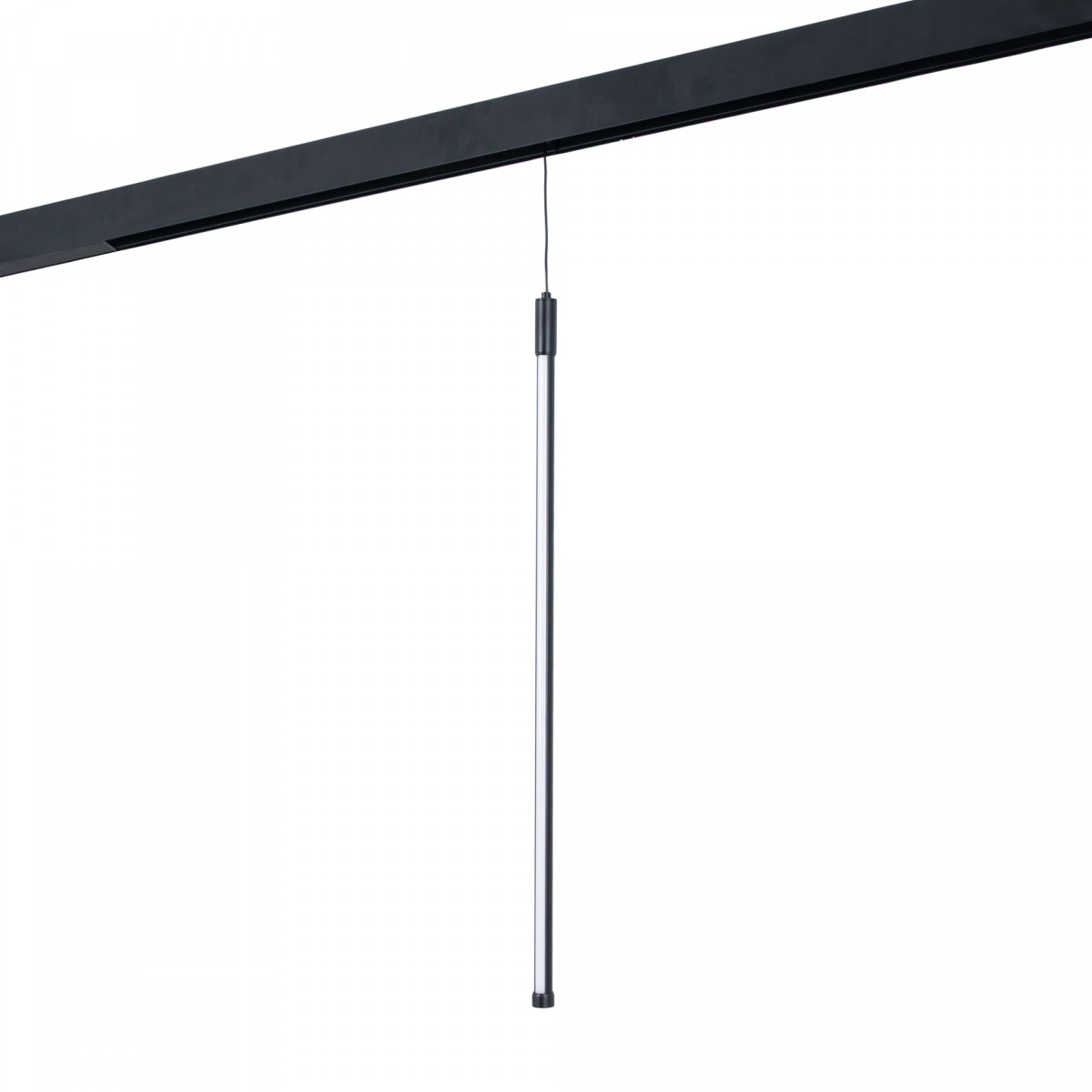 Vertical LED pendant lamp for magnetic track - 48V - 12W - 2800K - Black