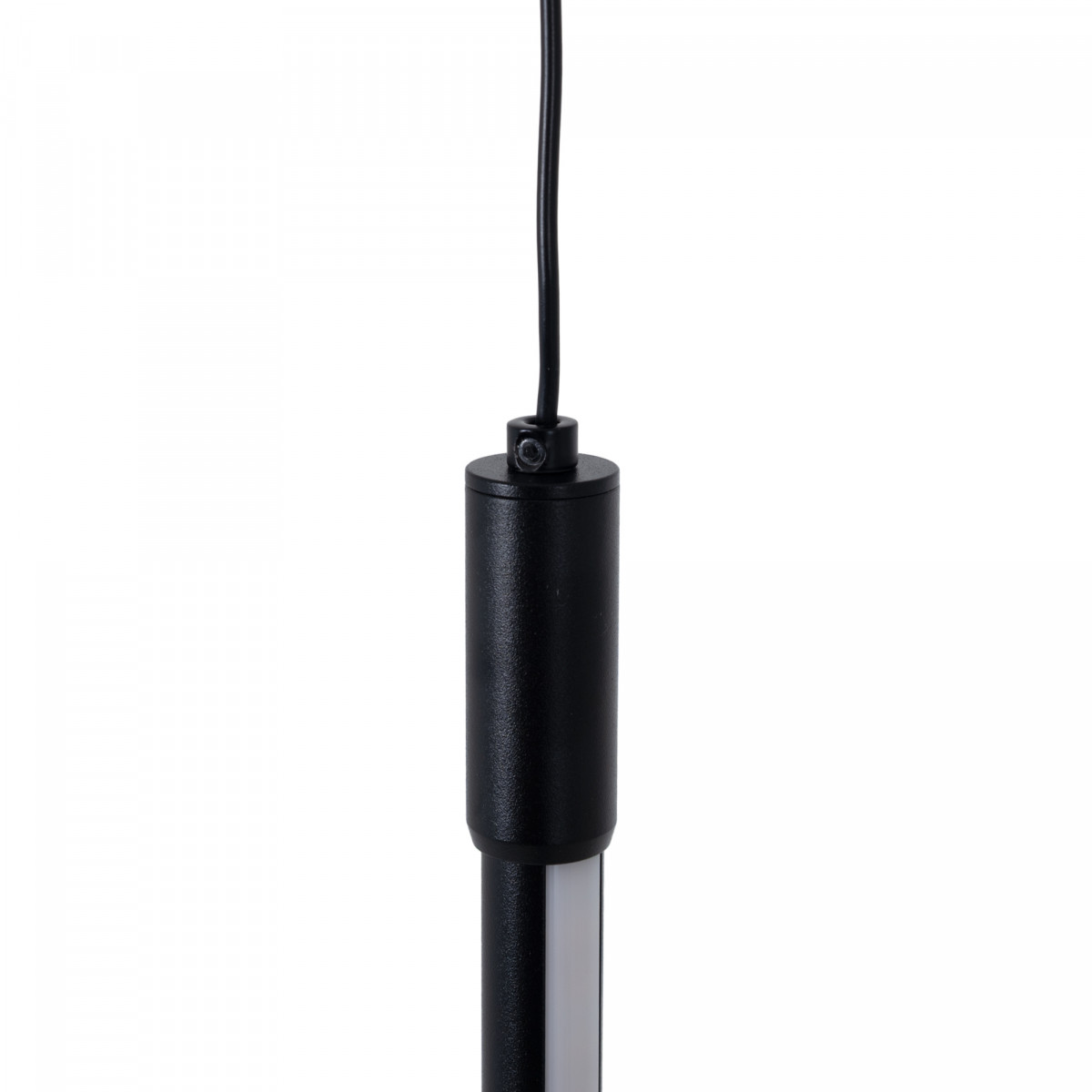 Vertical LED pendant lamp for magnetic track - 48V - 18W - 2800K - Black