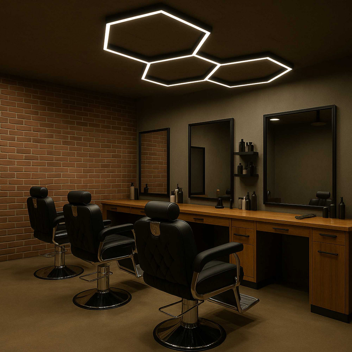 Hexagonal LED Light/Honeycomb - 6500K - 3 Hexagons - 440cm