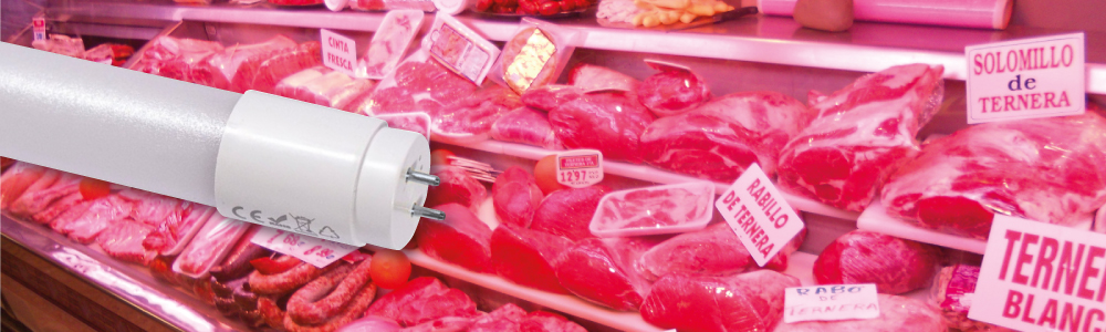 Tube LED spécial boucherie 150cm 22W | Éclairage spécial boucheries