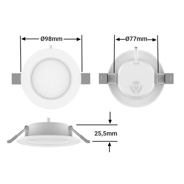LED Downlights | LED Downlight DOB circular recessed circular 4W