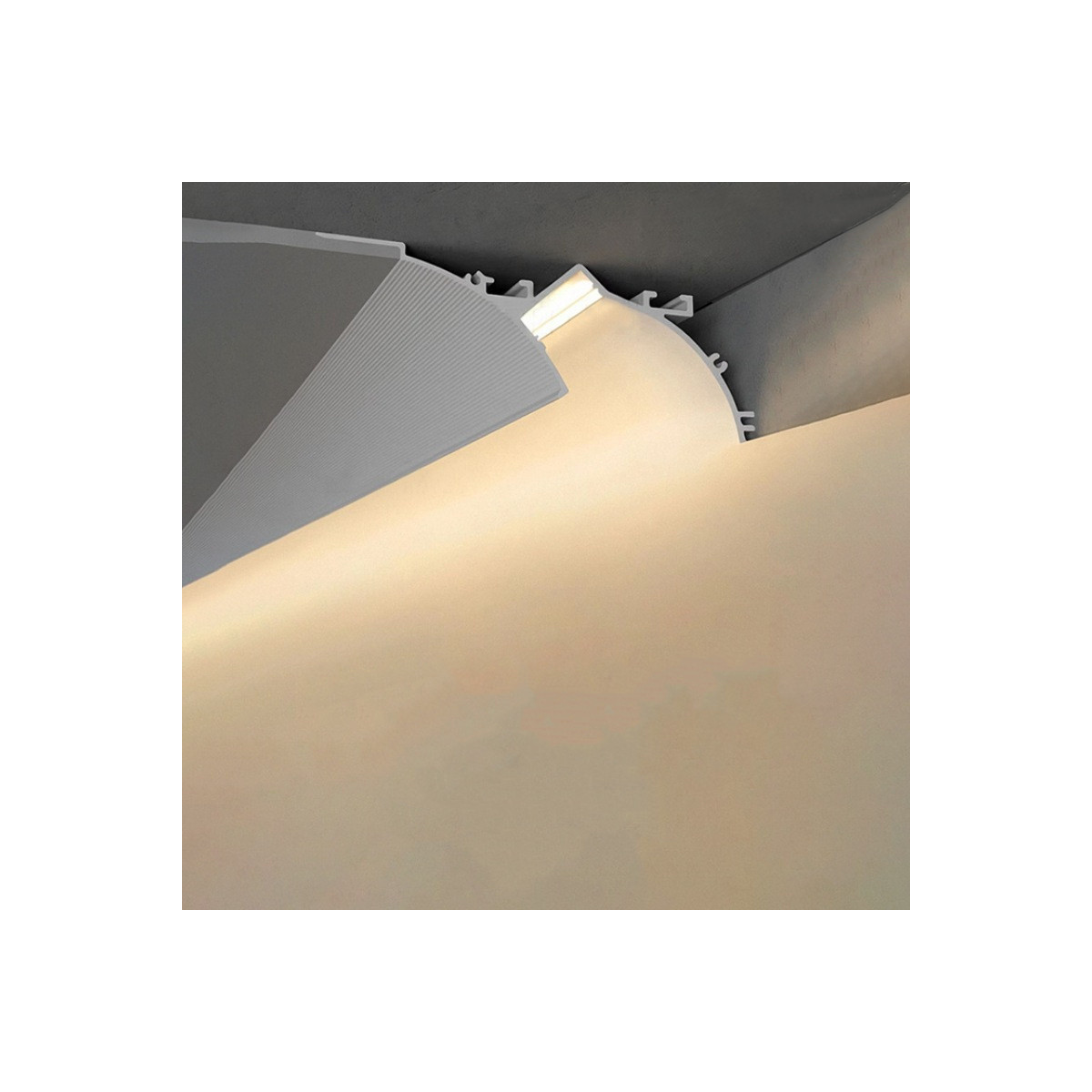 Profiel voor LED strip - inbouw / trimless voor hoek - Wallwasher ...