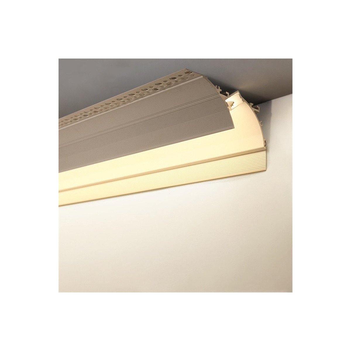 Profiel voor LED strip - inbouw / trimless voor hoek - Wallwasher ...