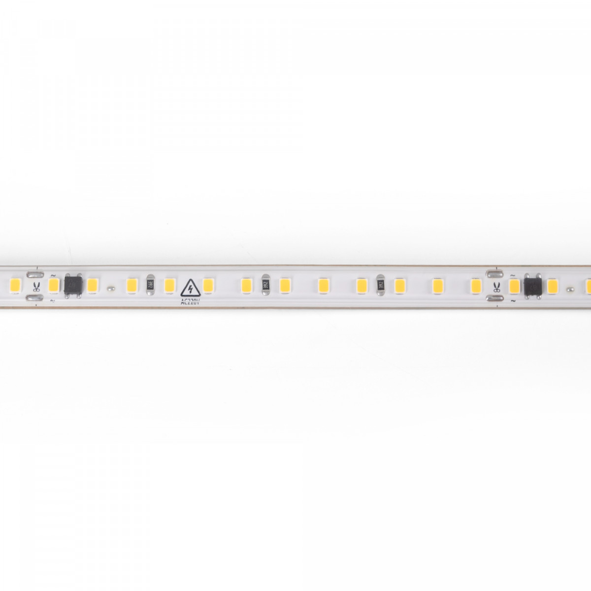 LED Strip 220V AC - Monokleurig - 8W/m - 10mm - IP65 - 5 meter - 120 ch/m