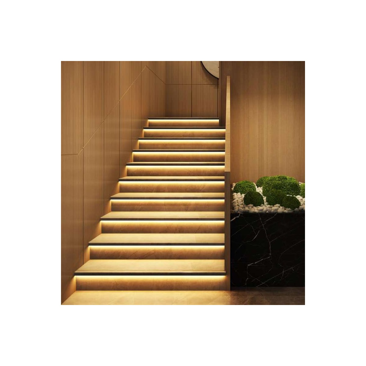 Perfil de integração para escadas com LED de 40x22x2000mm