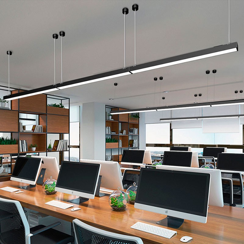 Luminária pendente linear LED 40W 120cm sem flicker