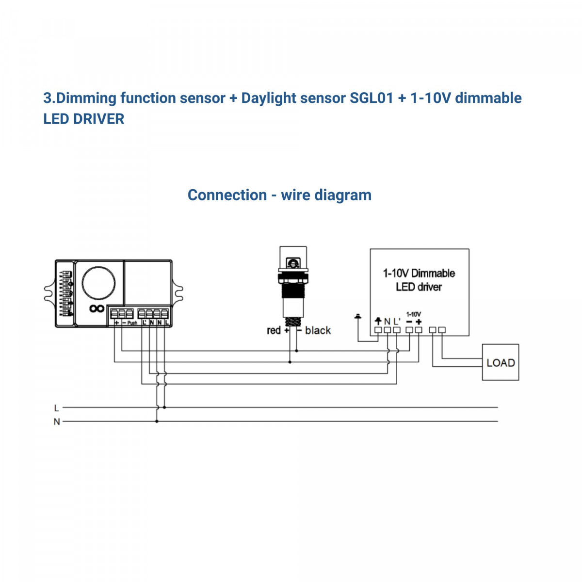 Sensor fotoelétrico de luz 360° saliente - Crepuscular - Regulação 1-10V-DC