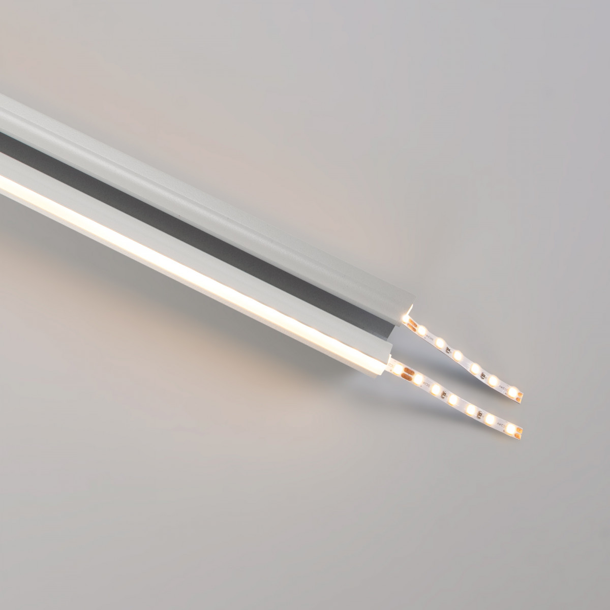 Perfil de canto em alumínio - Fita dupla LED - 38,7x39mm -2m